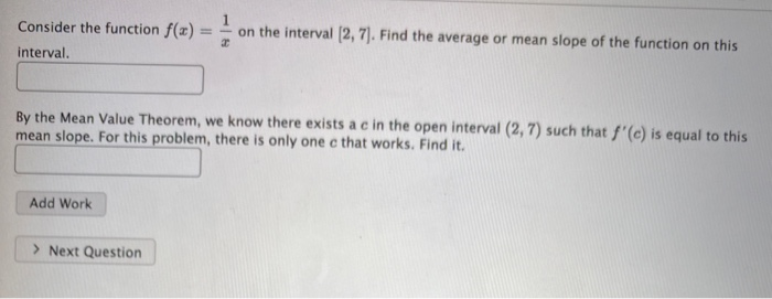 Solved Consider the function f(x) interval on the interval | Chegg.com