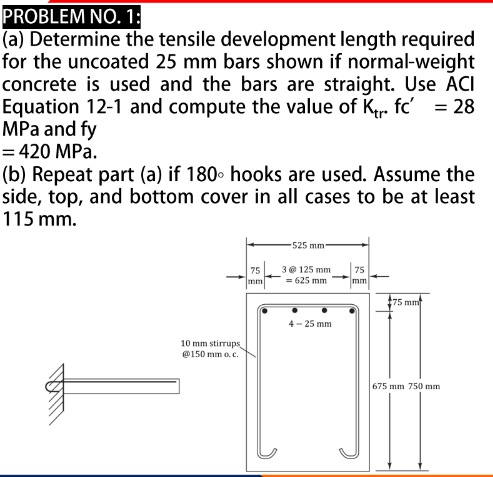 Solved PROBLEM NO. 1:(a) ﻿Determine the tensile development | Chegg.com