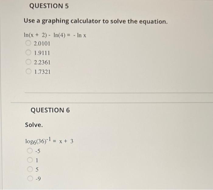 Solved Use a graphing calculator to solve the equation. | Chegg.com