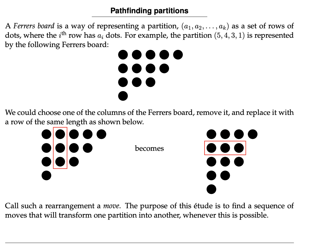 Solved Pathfinding partitionsA Ferrers board is a way of | Chegg.com