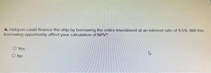 Solved Halcyon Lines is considering the purchase of a new | Chegg.com