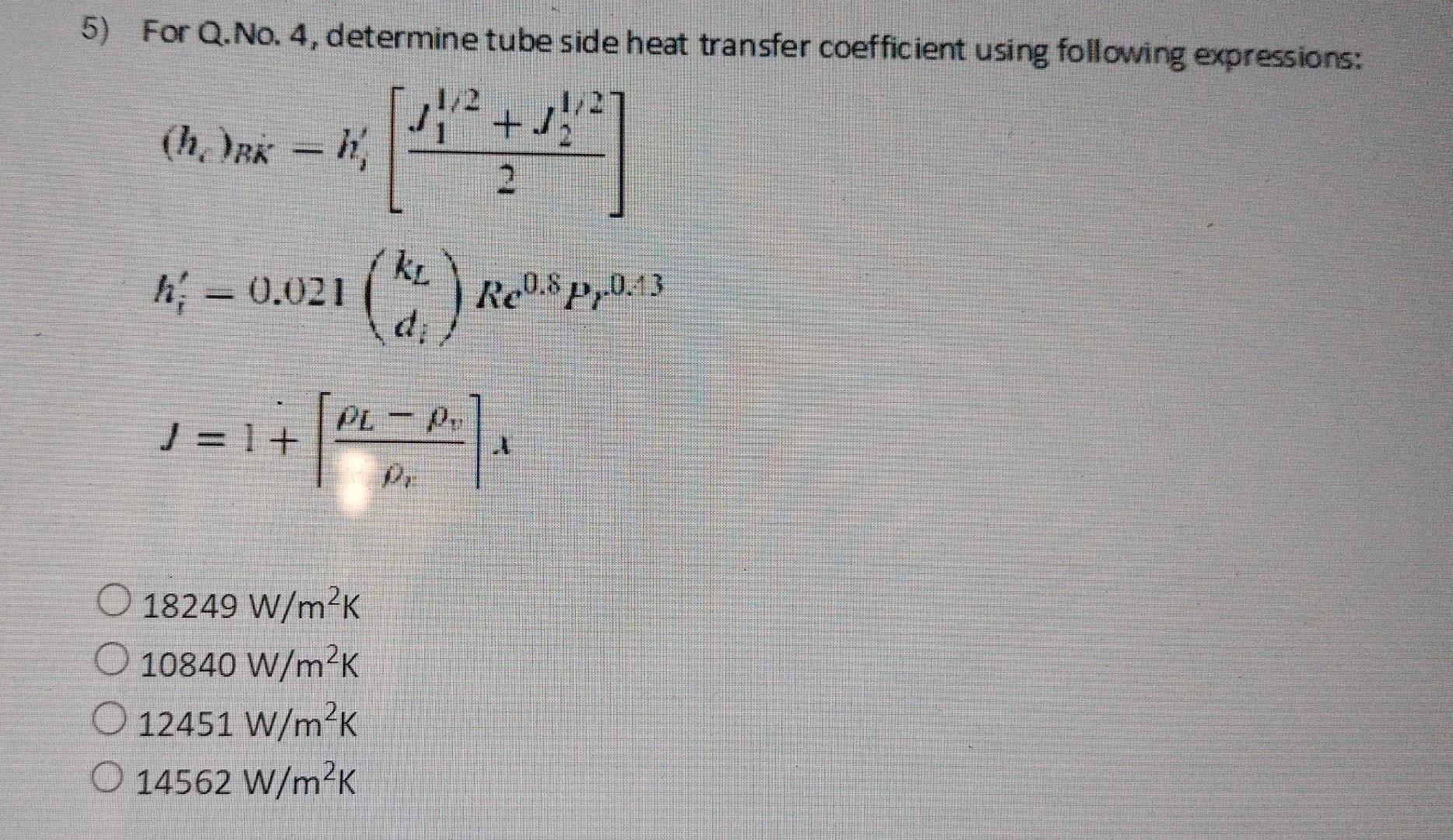 Solved 4) Saturated vapor enters to vertical shell and tube | Chegg.com