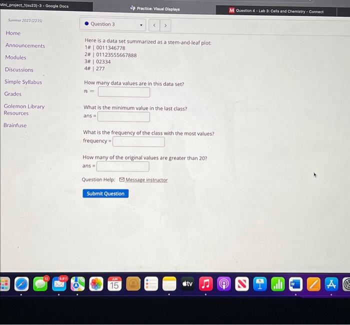 Solved Mini_project_1(su23)-3 - Google Docs Summer 2023 | Chegg.com