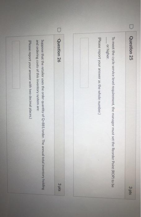 Solved Problem statement (Inventory Management) A retailer | Chegg.com