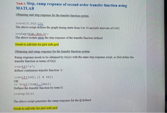 Solved R(s)C(S)=3s2+12s+2727 Task 1: Define second order | Chegg.com