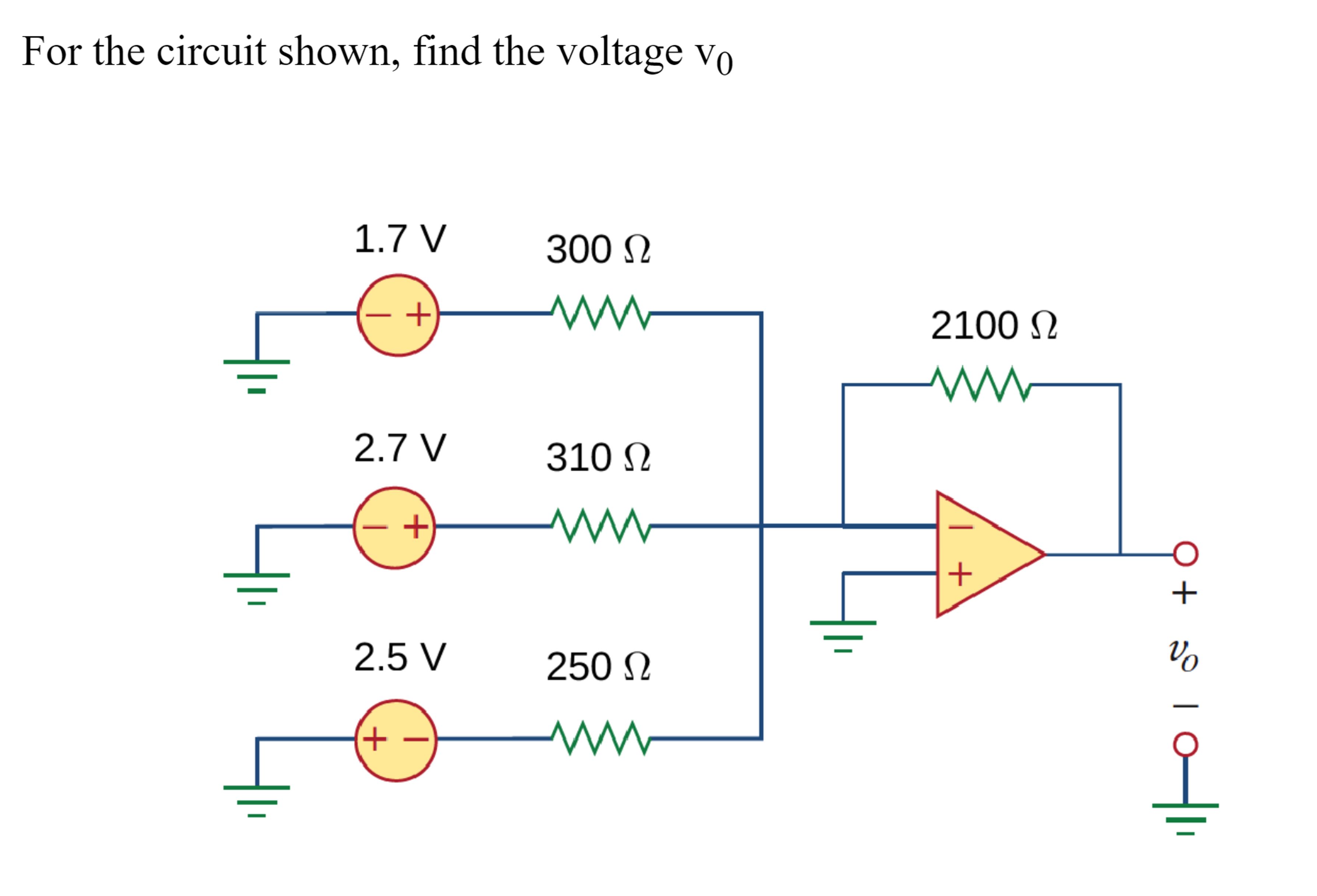 Solved For the circuit shown, find the voltage v0 | Chegg.com