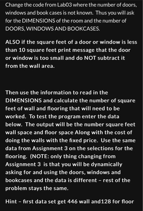 Solved How can I ask for the NUMBER of doors, windows and | Chegg.com