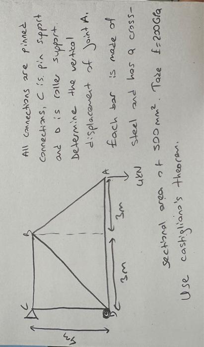 Solved All connections are pinned connections, C is pin | Chegg.com