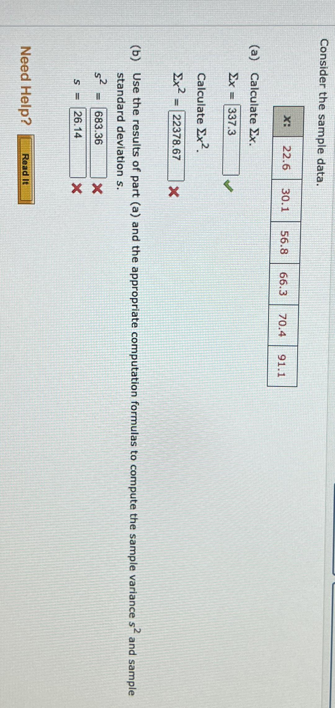 Solved Consider the sample | Chegg.com