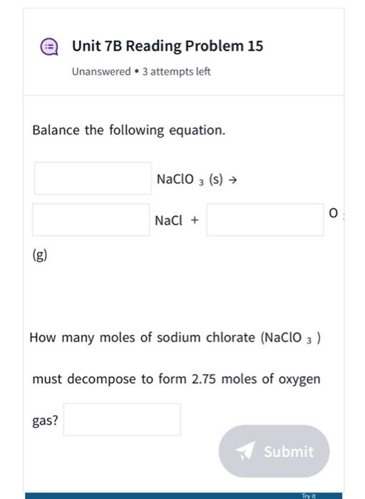 Solved Unit 7B Reading Problem 15 Unanswered • 3 attempts | Chegg.com
