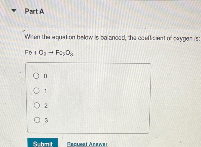 Solved When the equation below is balanced, the coefficient | Chegg.com