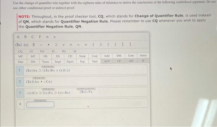 Solved Use the change of quantifier rule together with the | Chegg.com