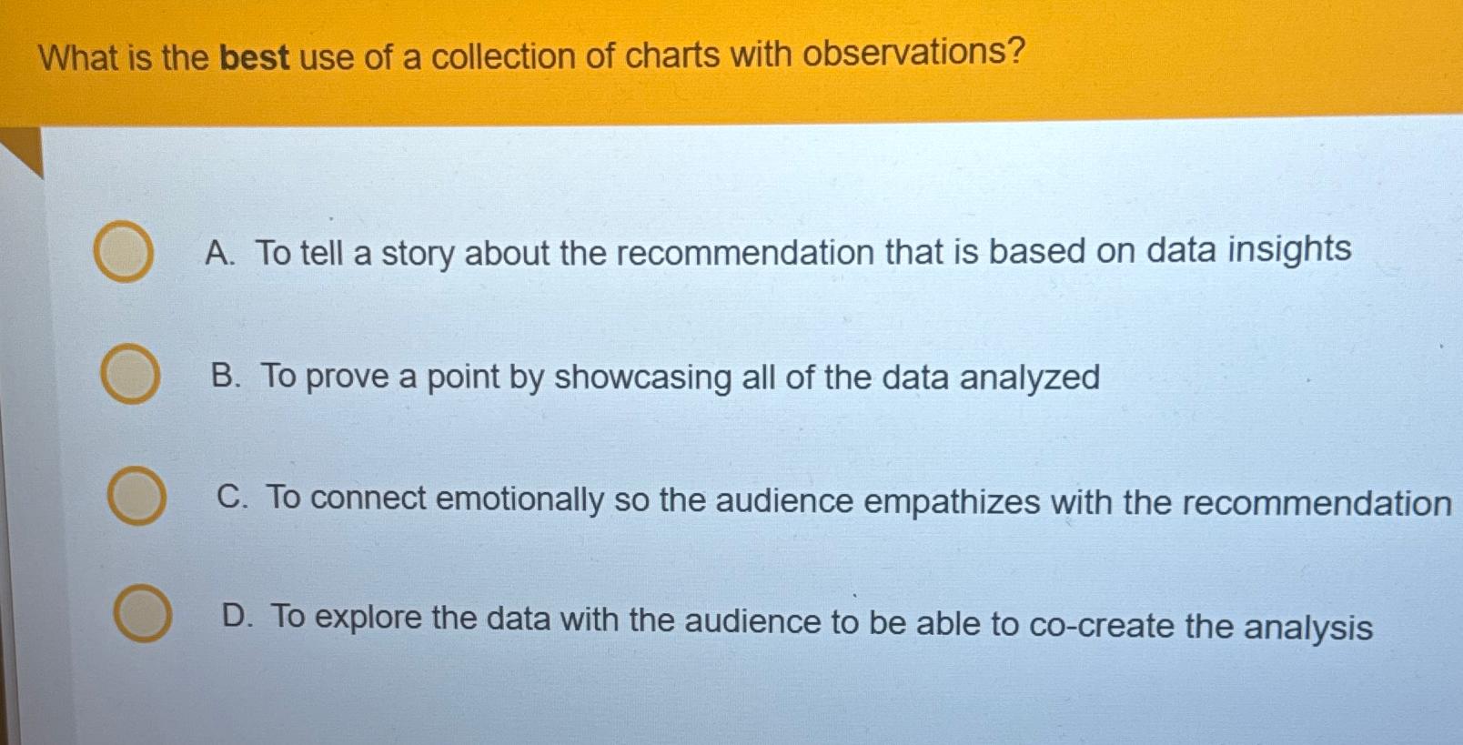 Solved What is the best use of a collection of charts with | Chegg.com