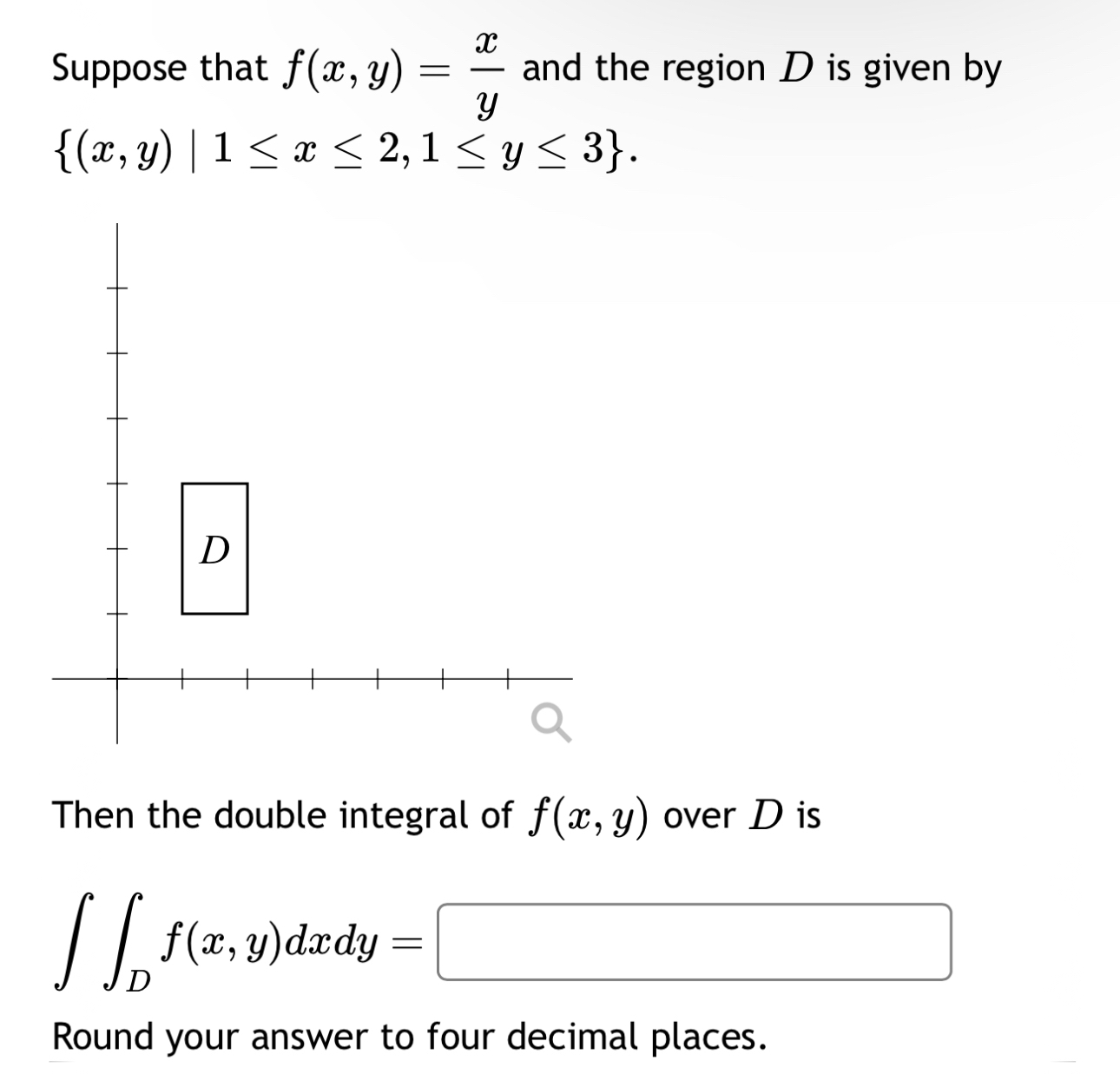 Solved Suppose that f(x,y)=xy ﻿and the region D ﻿is given by | Chegg.com