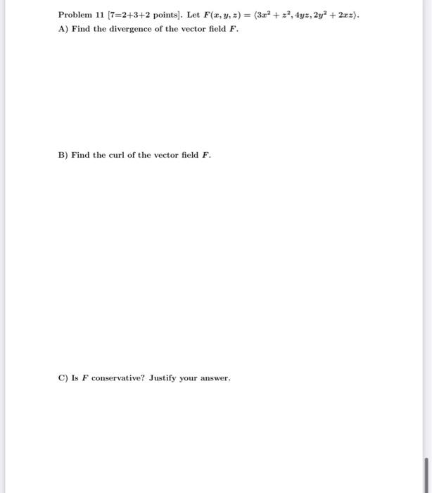 Solved Problem 11[7=2+3+2 points]. Let | Chegg.com