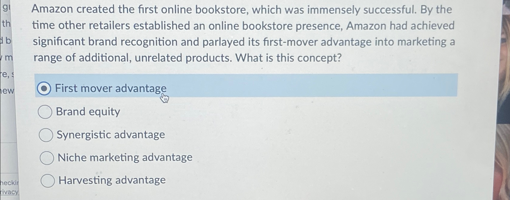 Solved Amazon created the first online bookstore, which was | Chegg.com