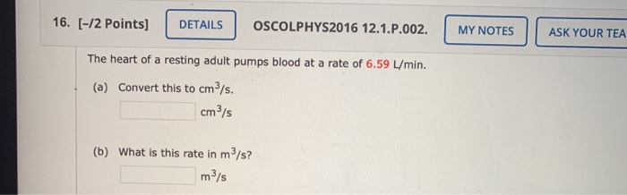 Solved 16. [-12 Points) DETAILS OSCOLPHYS2016 12.1.P.002. MY | Chegg.com Solved 16. [-12 Points) DETAILS OSCOLPHYS2016 12.1.P.002. MY | Chegg.com