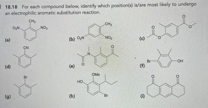 Solved 18.18 For each compound below, identify which | Chegg.com