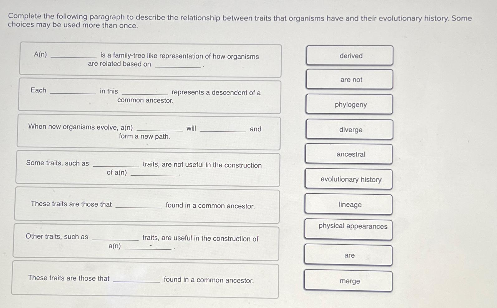Solved Complete the following paragraph to describe the | Chegg.com