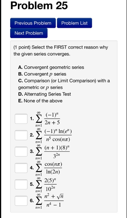 Solved Problem 25 Previous Problem Problem List Next Problem | Chegg.com
