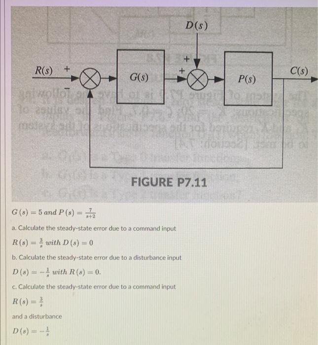 Solved G(s)=5 and P(s)=s+27 a. Calculate the steady-state | Chegg.com