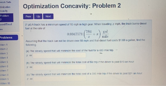 Solved work Sets Optimization Concavity: Problem 2 timbation | Chegg.com Solved work Sets Optimization Concavity: Problem 2 timbation | Chegg.com