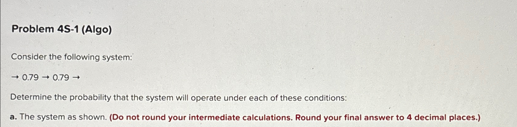 Solved Problem 4S-1 (Algo)Consider the following | Chegg.com