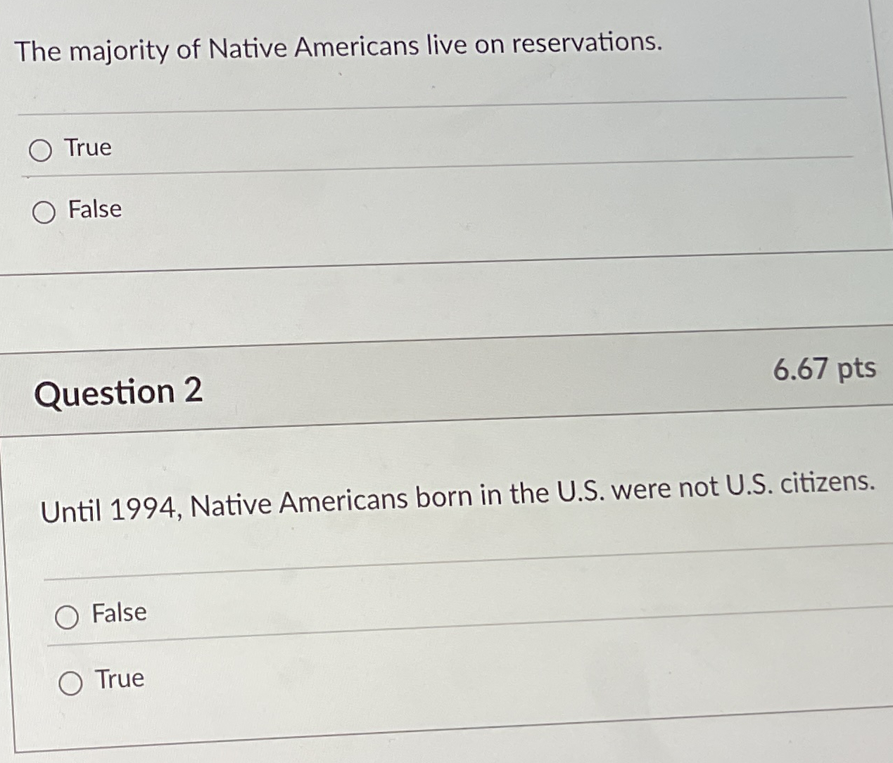 Solved The majority of Native Americans live on | Chegg.com