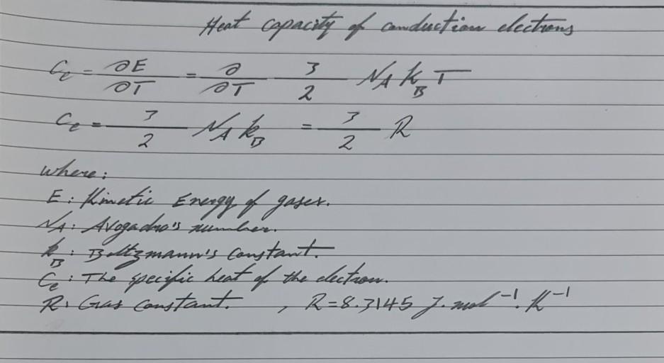3 Се - NakB 2 Heat capacity of conduction elections | Chegg.com