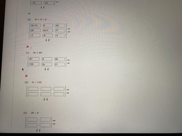 Solved Using the given matrices, calculate the quantities, | Chegg.com