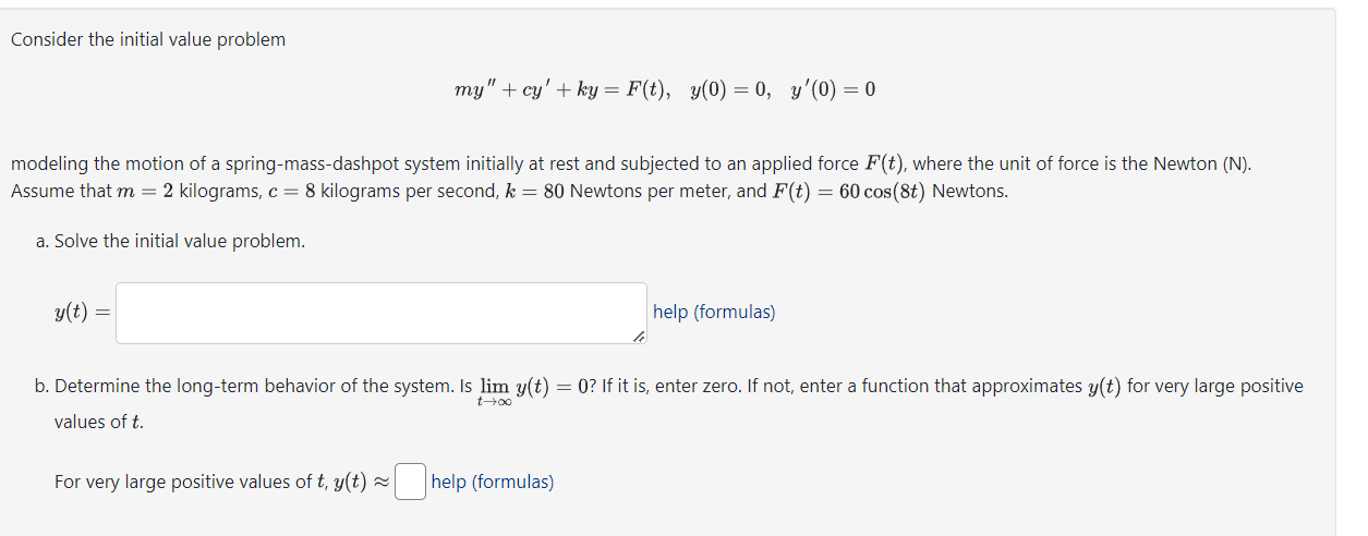 Solved Consider the initial value | Chegg.com
