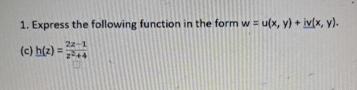 Solved Express the following function in the form | Chegg.com