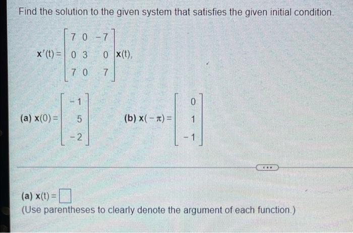 Solved here is an example of the solution format for a and b | Chegg.com