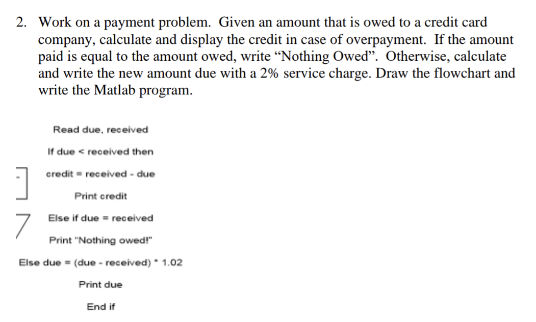 Solved 2. Work on a payment problem. Given an amount that is | Chegg.com
