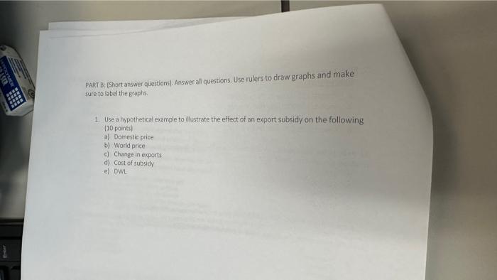Solved PART B: (Short answer questions). Answer all | Chegg.com Solved PART B: (Short answer questions). Answer all | Chegg.com