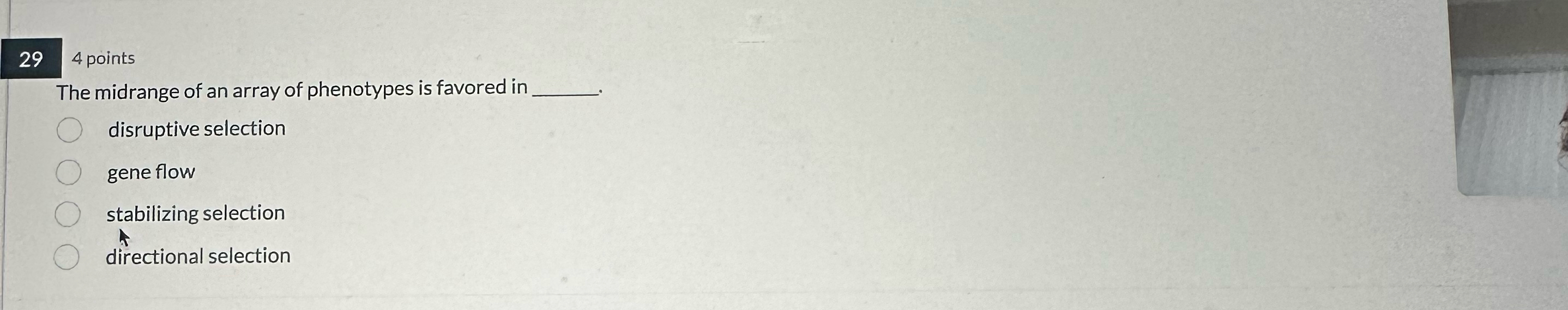 Solved 294 ﻿pointsThe midrange of an array of phenotypes is | Chegg.com