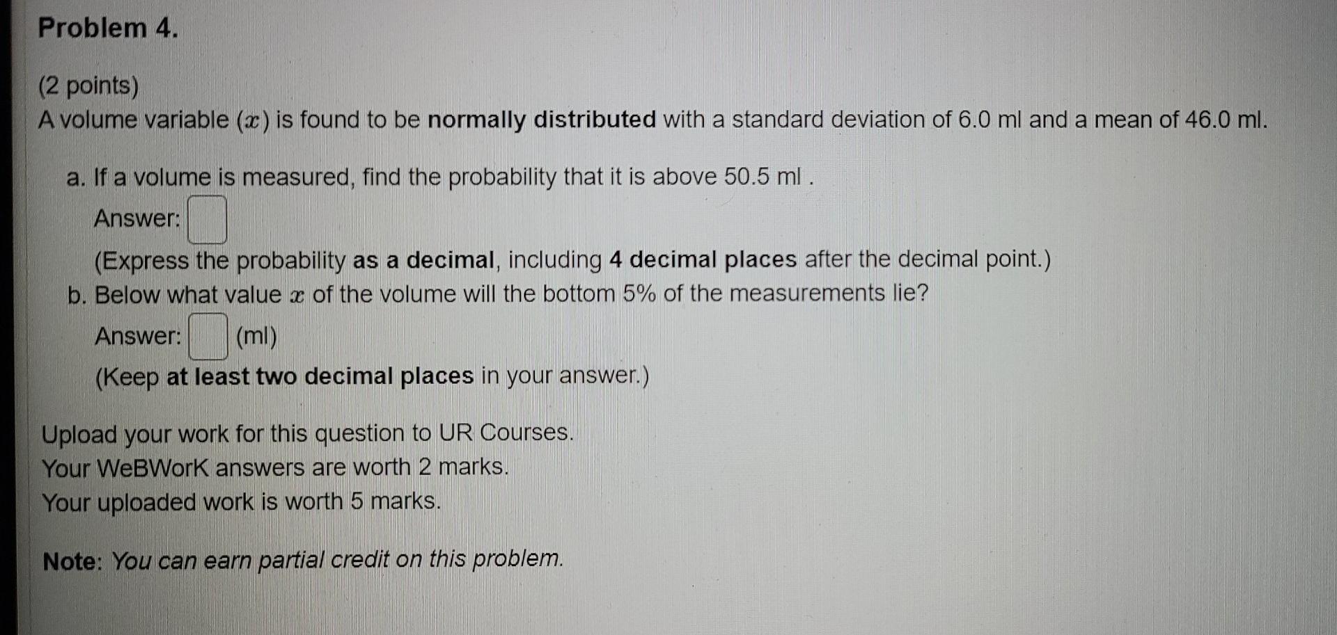 Solved Problem 4. (2 points) A volume variable (2) is found | Chegg.com Solved Problem 4. (2 points) A volume variable (2) is found | Chegg.com