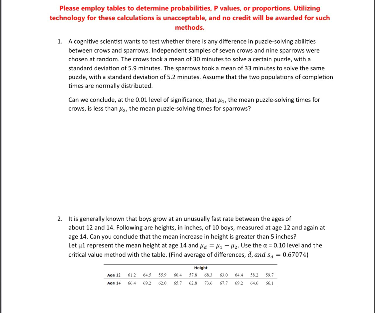 Solved Please employ tables to determine probabilities, P | Chegg.com