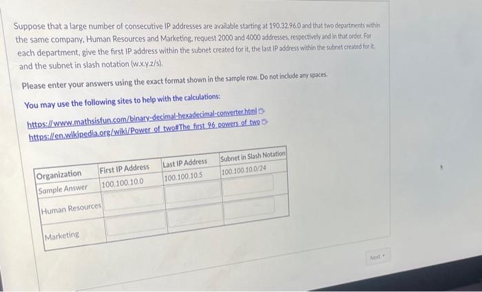 Solved Suppose that a large number of consecutive IP | Chegg.com