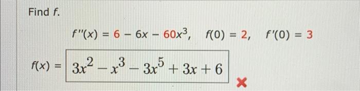 Solved Find f. | Chegg.com