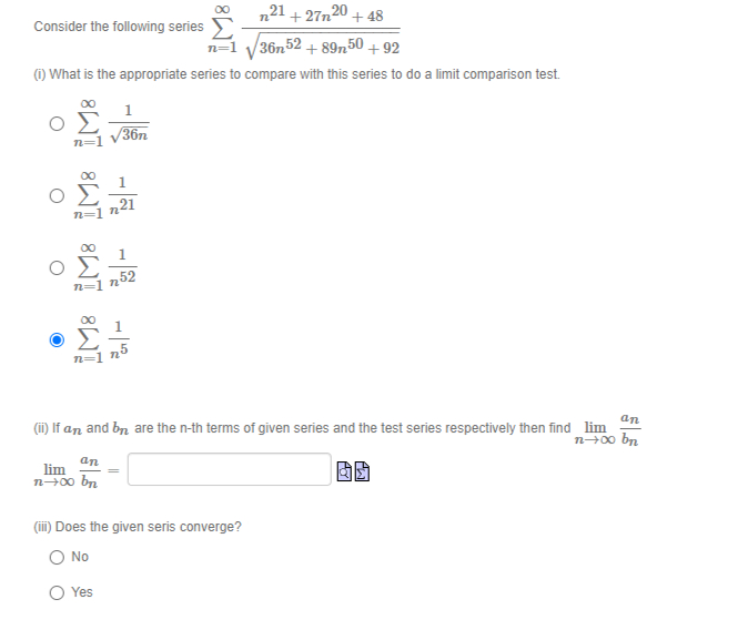 Solved Consider the following series | Chegg.com