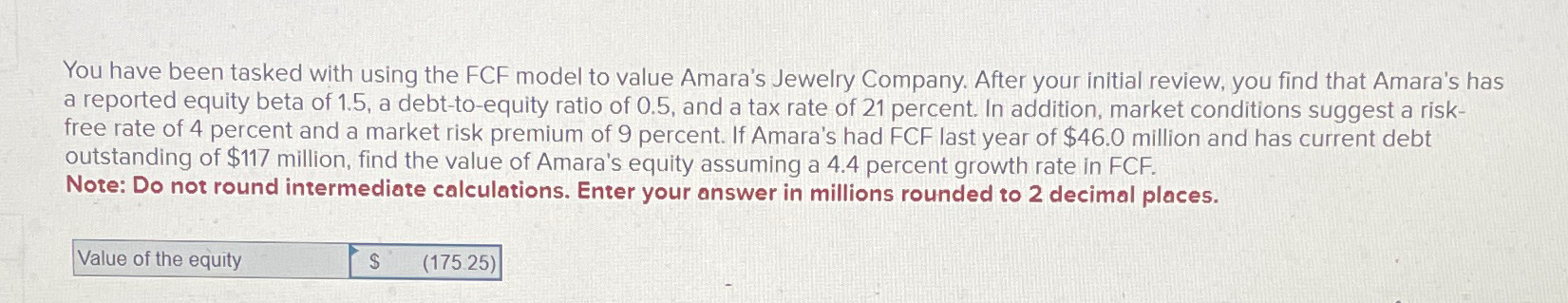 Solved You have been tasked with using the FCF model to | Chegg.com