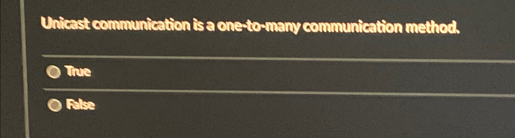 Solved Unicast communication is a one-to-many communication | Chegg.com