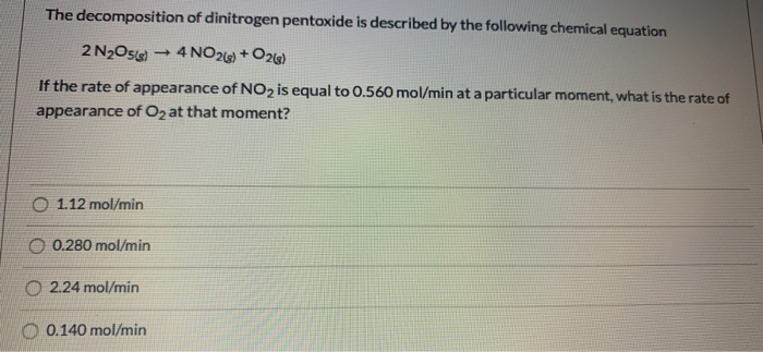 Solved The second-order decomposition of NO2 has a rate | Chegg.com
