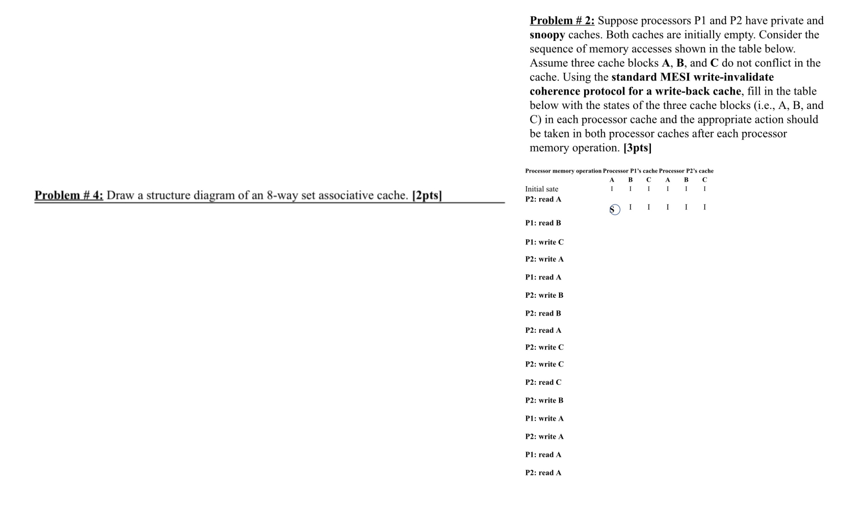 Solved Problem # 2: Suppose processors P1 ﻿and P2 ﻿have | Chegg.com