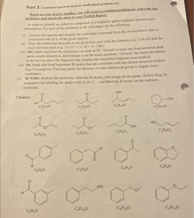 Solved Part 3. Combined spectral analynis (Individual | Chegg.com