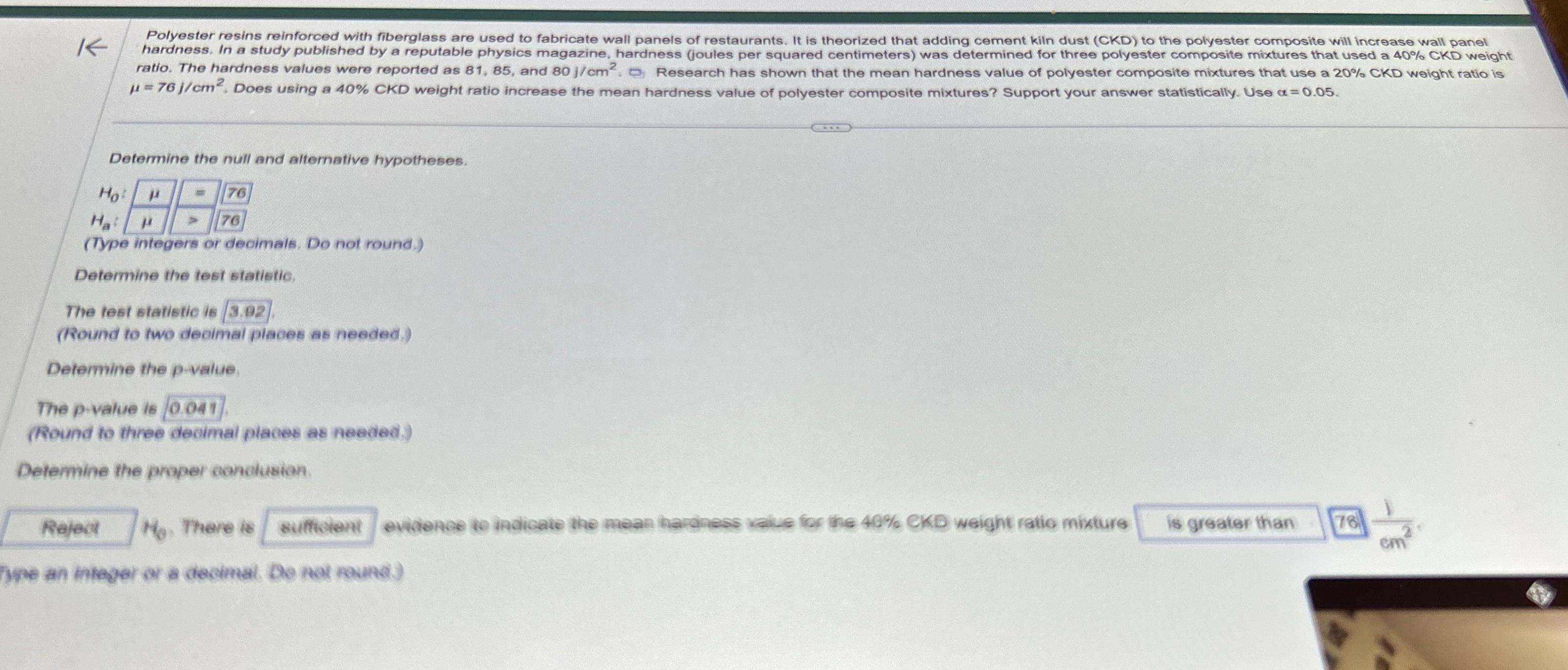 Solved Determine the null and alternative | Chegg.com