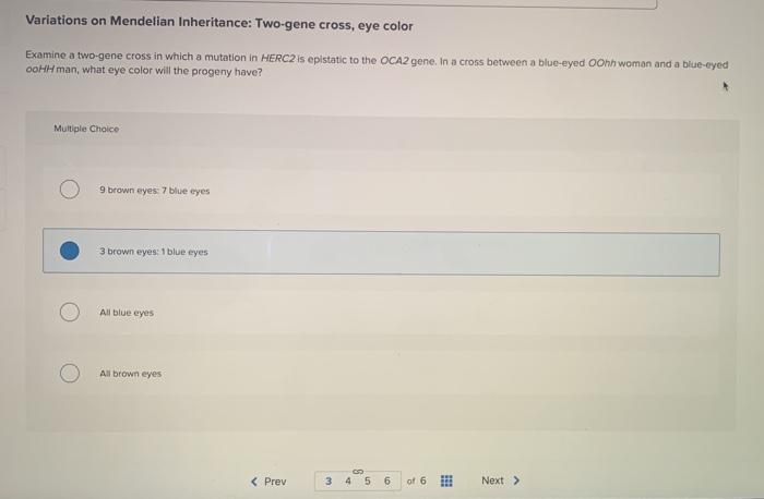 Solved Variations on Mendelian Inheritance: Two-gene cross, | Chegg.com