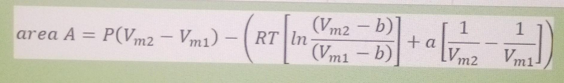 Solved From the Van der Waals equation, show this equation | Chegg.com