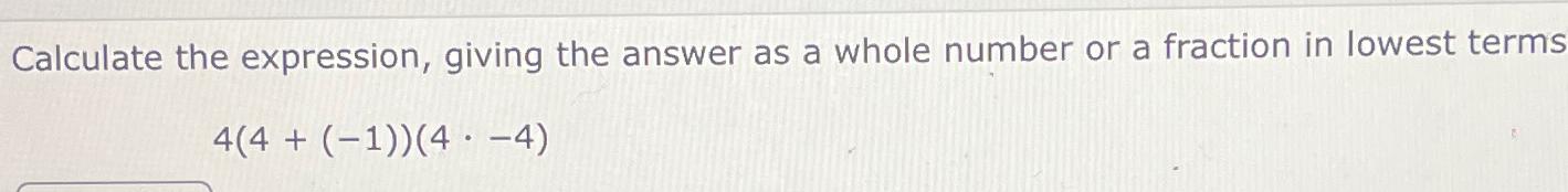 Solved Calculate the expression, giving the answer as a | Chegg.com